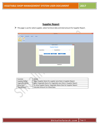 Vagetable shop bill printing software user manual by shital infotech | PDF