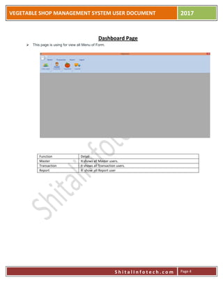 Vagetable shop bill printing software user manual by shital infotech | PDF