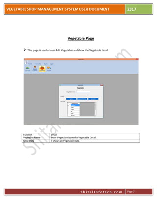 Vagetable shop bill printing software user manual by shital infotech | PDF