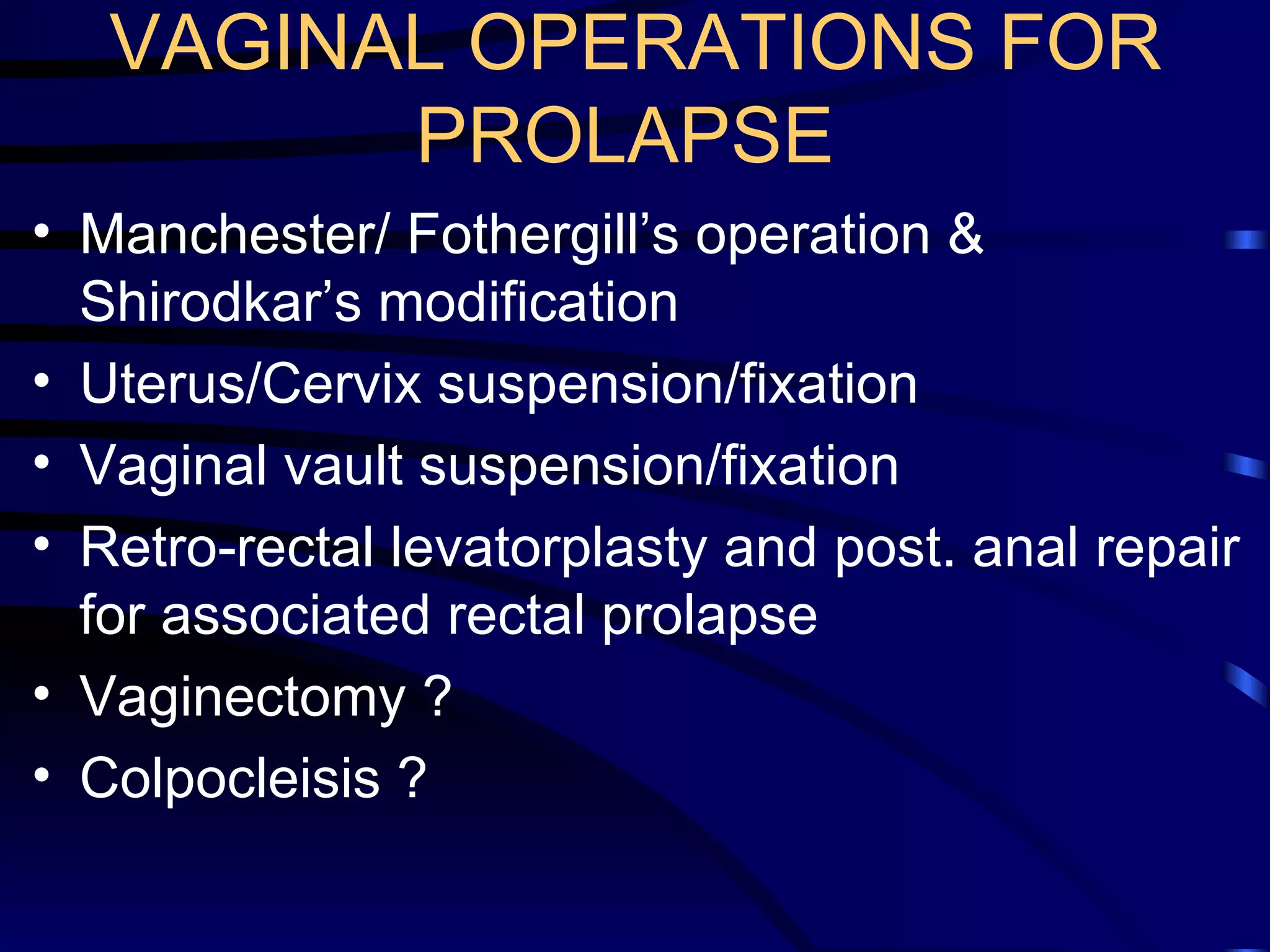 vaginal prolapse | PPT
