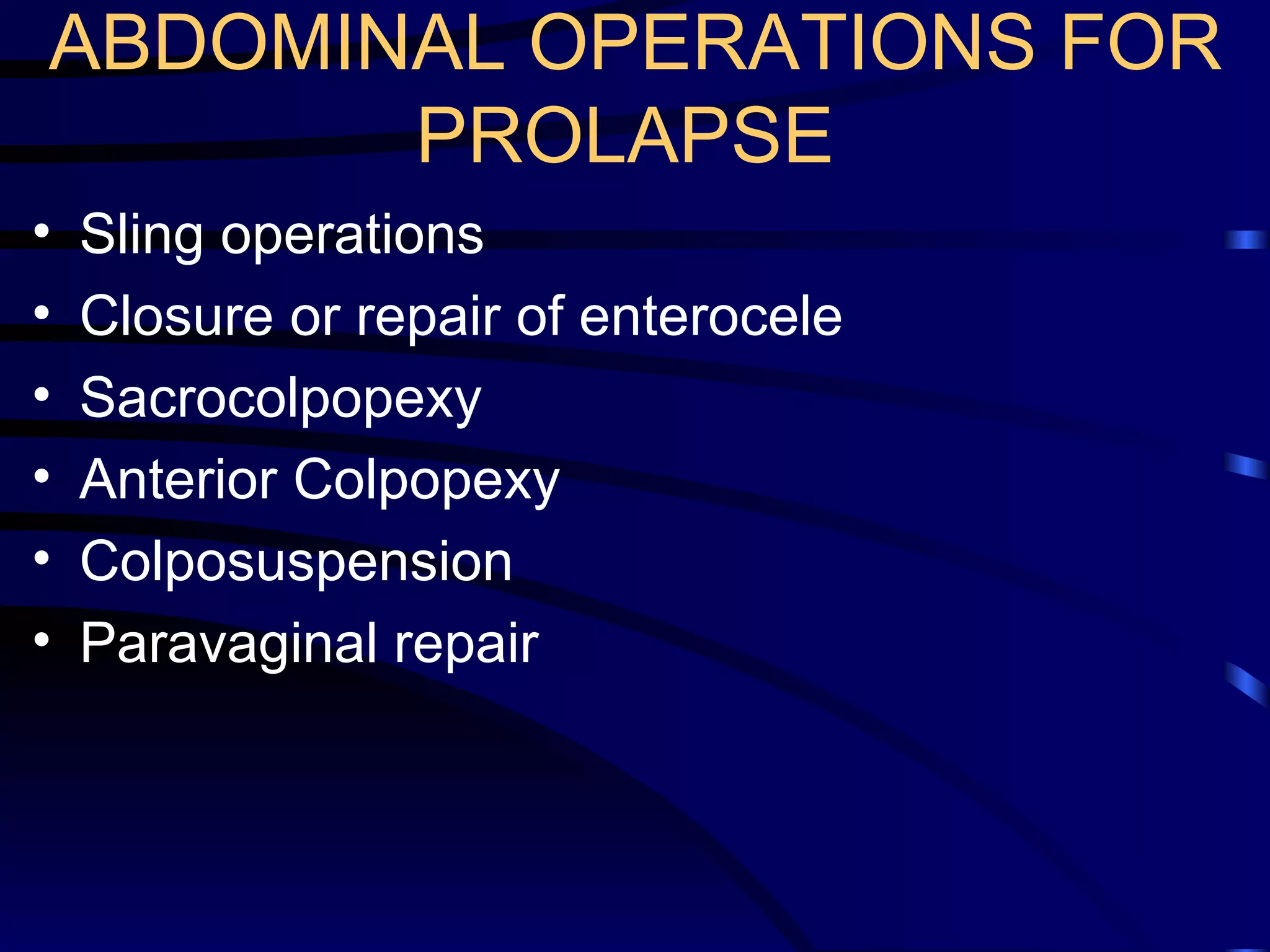 vaginal prolapse | PPT
