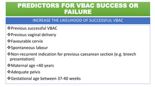 Vaginal Birth after caesarean section by Dr. Elioba J. Raimon | PPT