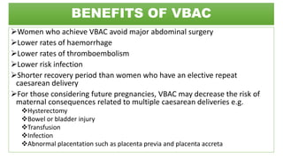Vaginal Birth after caesarean section by Dr. Elioba J. Raimon | PPT