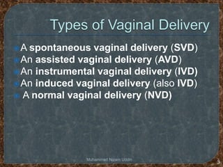 Vaginal delivery vs Cesarean delivery | Muhammad-Nizam-Uddin | PPTX