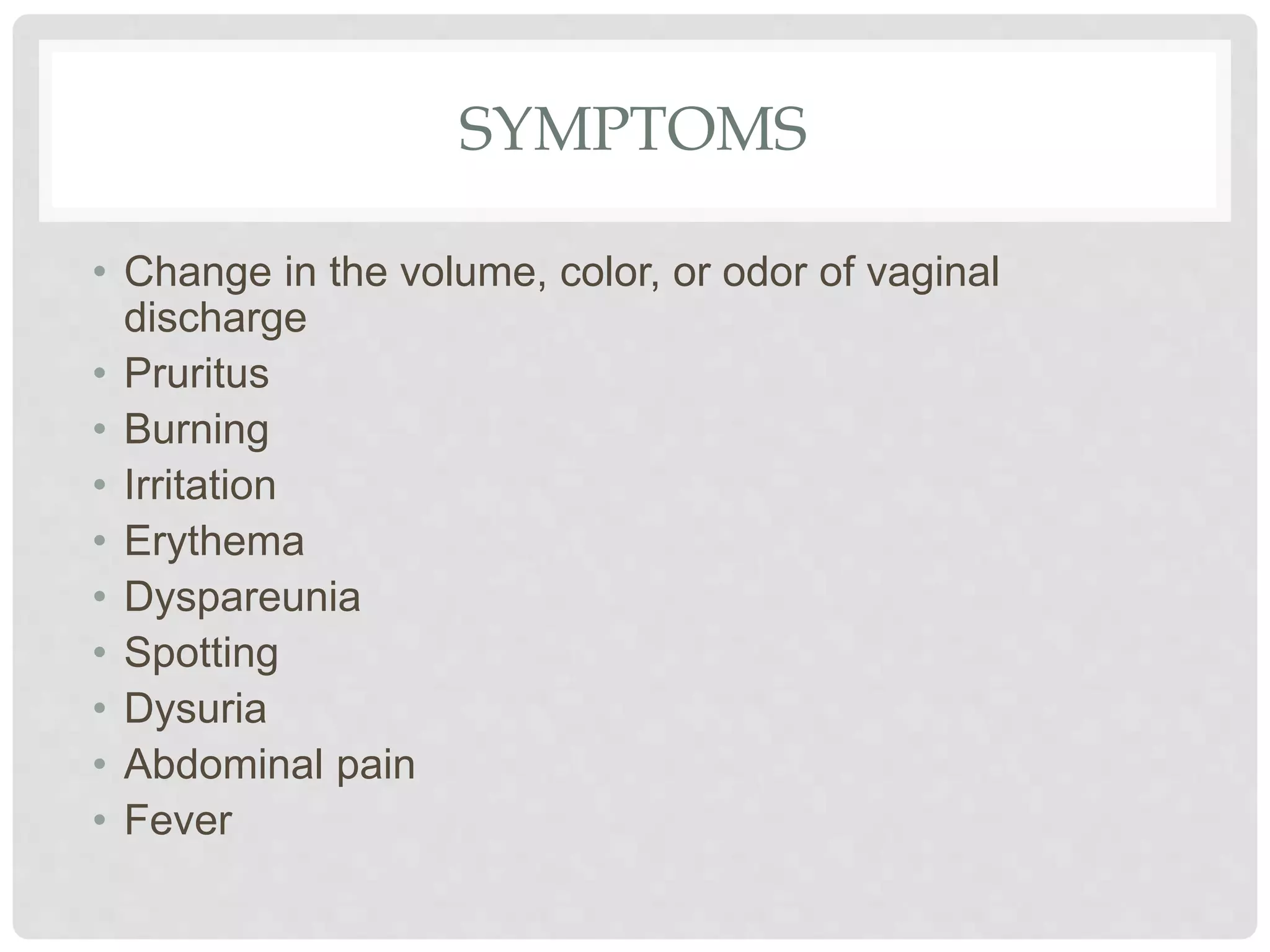Vaginal Discharge | PPTX