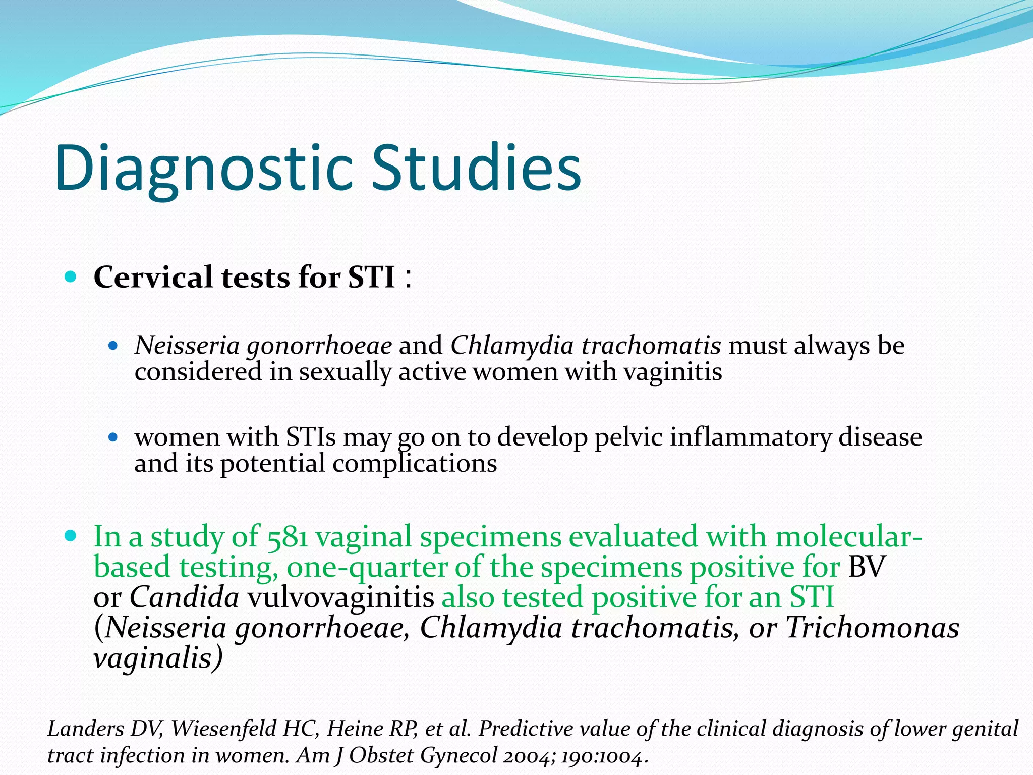 Vaginal Discharge syndrome and general management | PPTX
