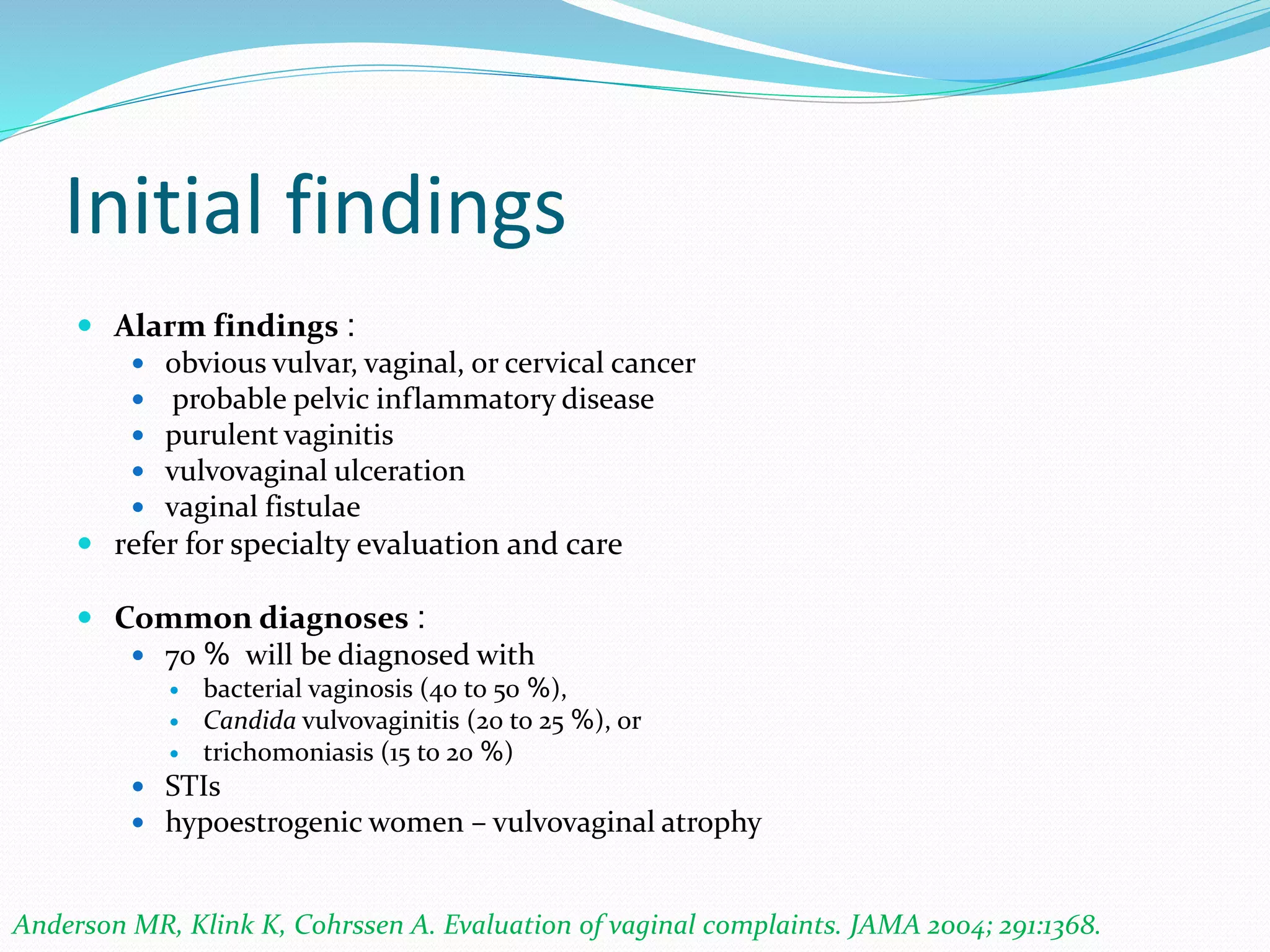 Vaginal Discharge syndrome and general management | PPTX