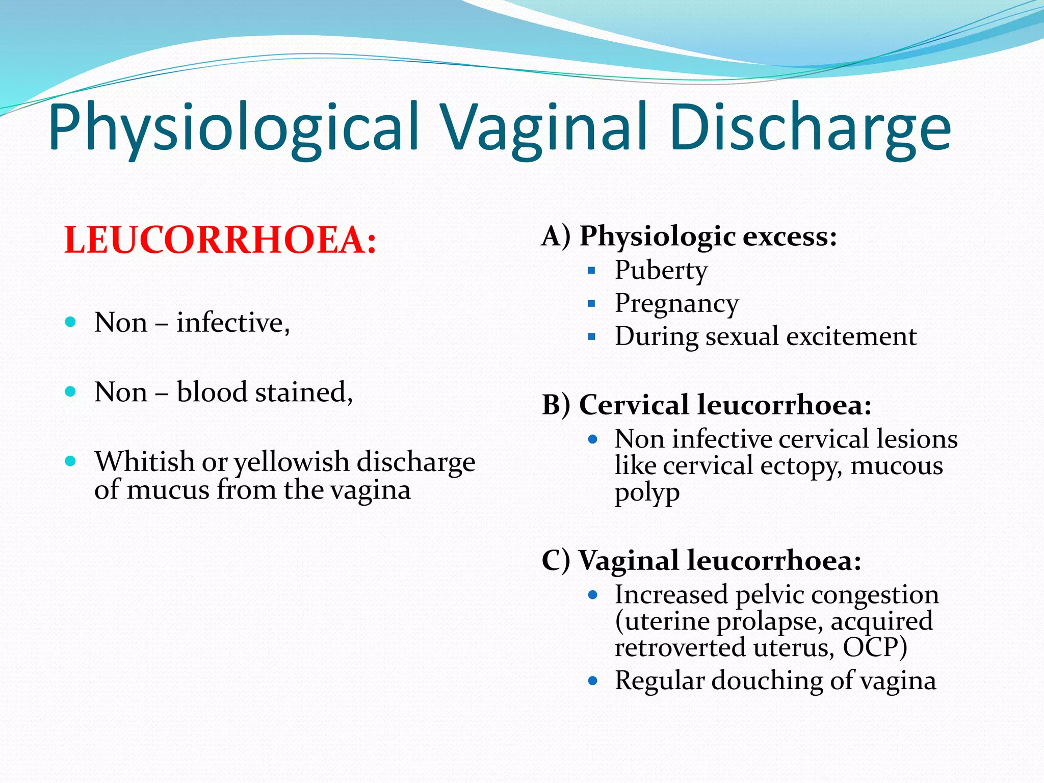 Vaginal Discharge syndrome and general management | PPTX
