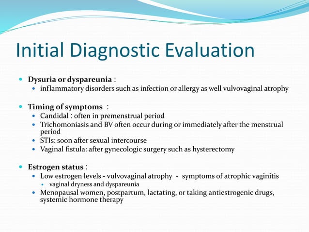 Vaginal Discharge syndrome and general management | PPTX | Sexual ...