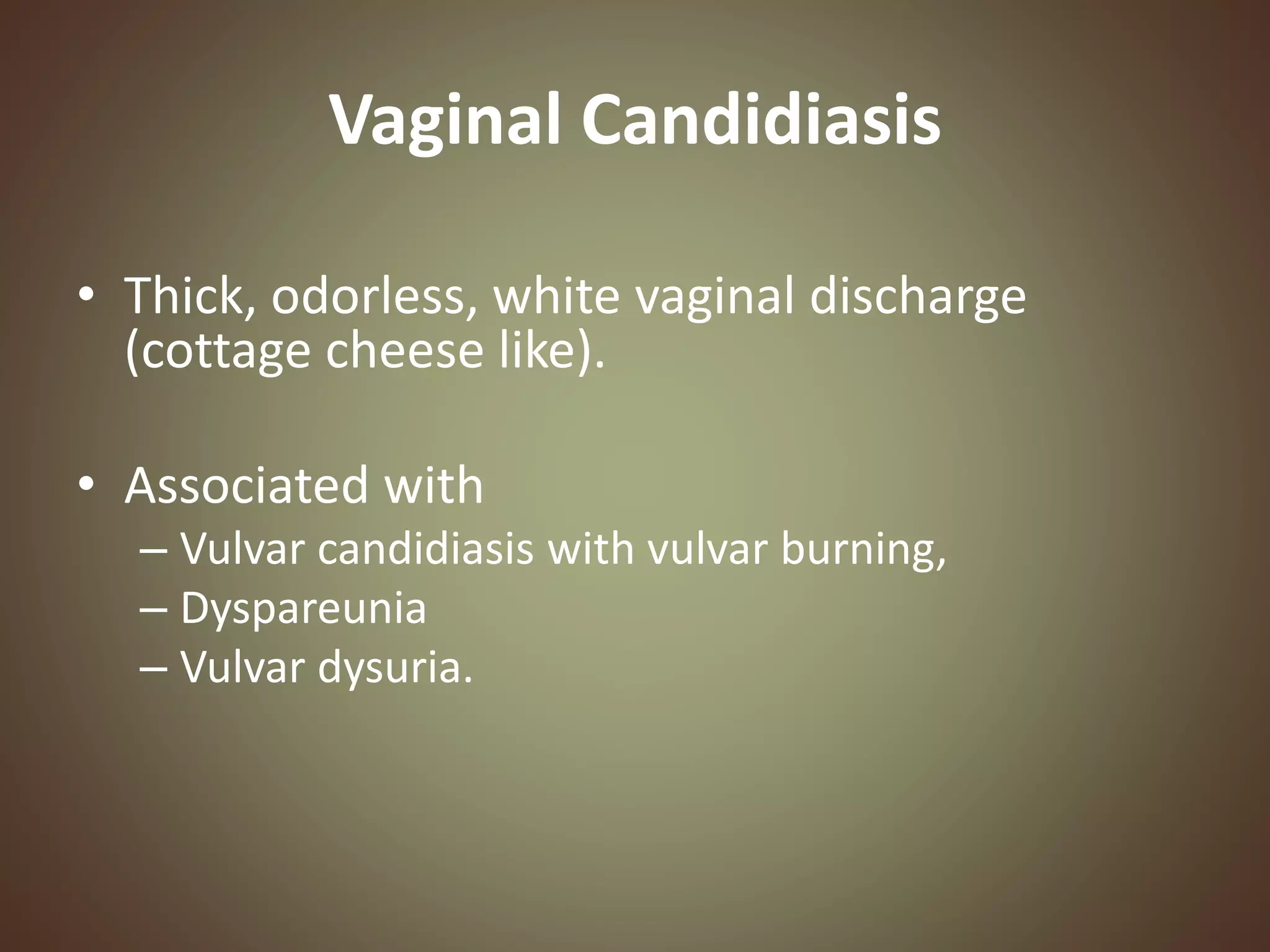Vaginal discharge & pruritis vulvae | PPTX