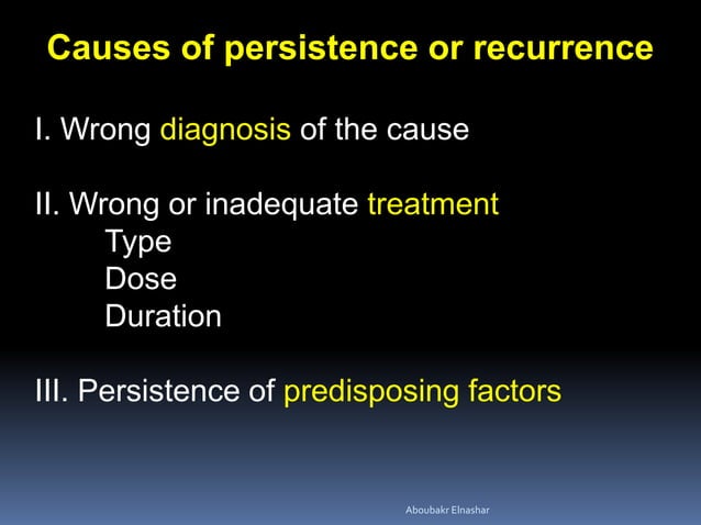 Persistent or recurrent vaginal discharge | PPT
