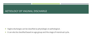 VAGINAL DISCHARGES by DR KD DELE | PPTX