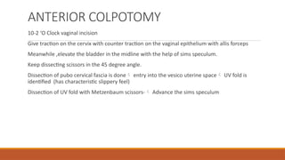 VAGINAL HYSTERECTOMY with EXTERNAL and INTERNAL McCall culdoplasty ...