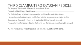 VAGINAL HYSTERECTOMY with EXTERNAL and INTERNAL McCall culdoplasty ...
