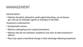 VAGINAL INFECTIONS.pptx gynaecology and obstetrics | PPTX