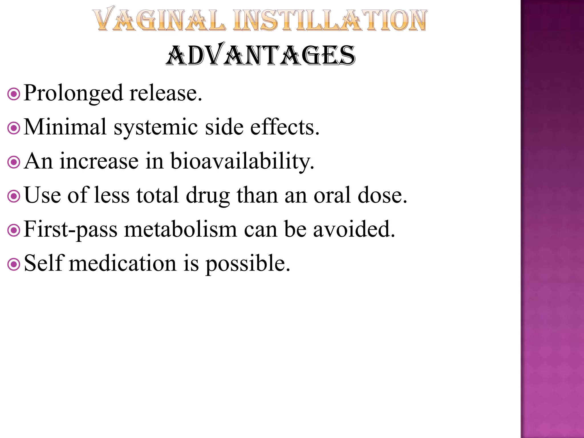 Vaginal instillation | PPTX