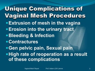 Vaginal mesh repair | PPTX