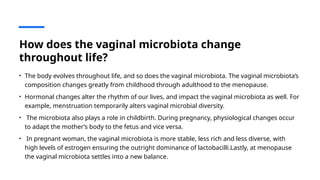 vaginal microbiome: guardian of women's health | PPTX