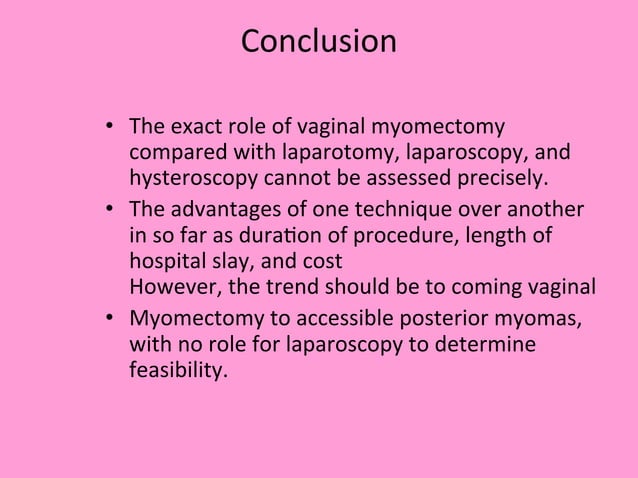 Vaginal myomectomy | PPT