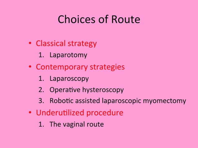 Vaginal myomectomy | PPT