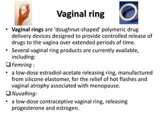 Vaginal route of administration | PPTX