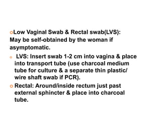 Vaginal swabs.pptx | Sexual Conditions | Sexual Health