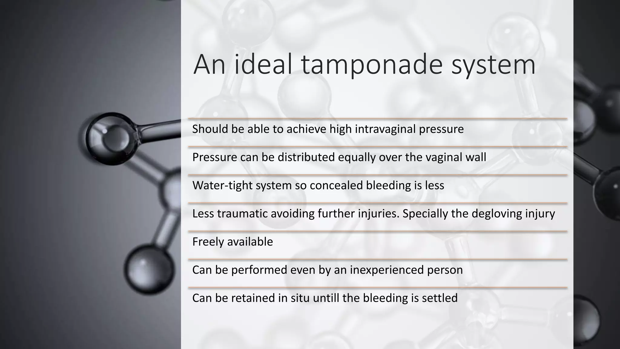 Vaginal tamponade | PPTX