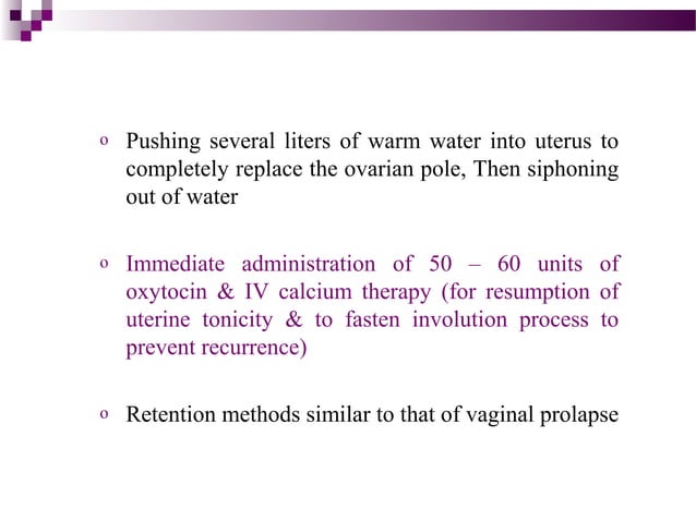 Vaginal & uterine prolapse in cattle | PPT | Pregnancy | Reproductive ...