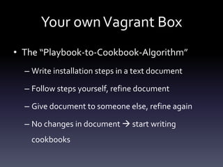 Automate your Development Environment with Vagrant & Chef | PPT