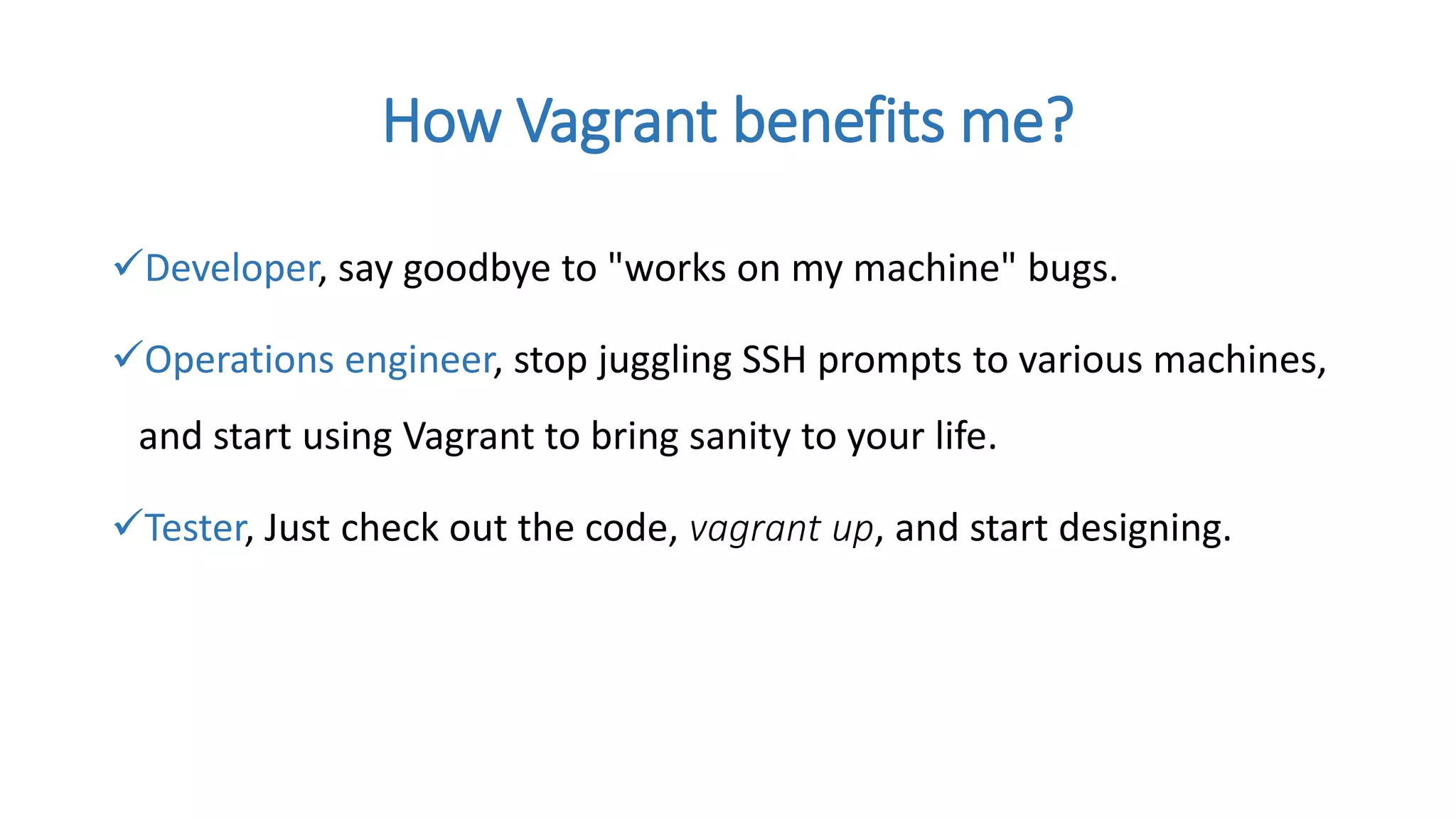 Vagrant presentation | PPT