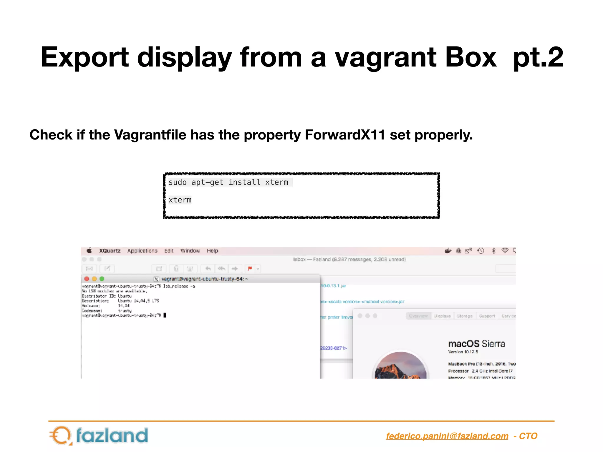 Vagrant boxes with x, export display, chrome headless | PDF
