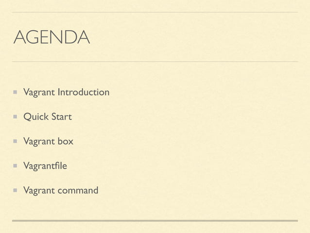 Vagrant introduction | PPT