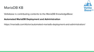 Creating Vagrant development machines with MariaDB | PDF
