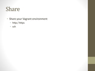 Introduction to Vagrant | PPTX