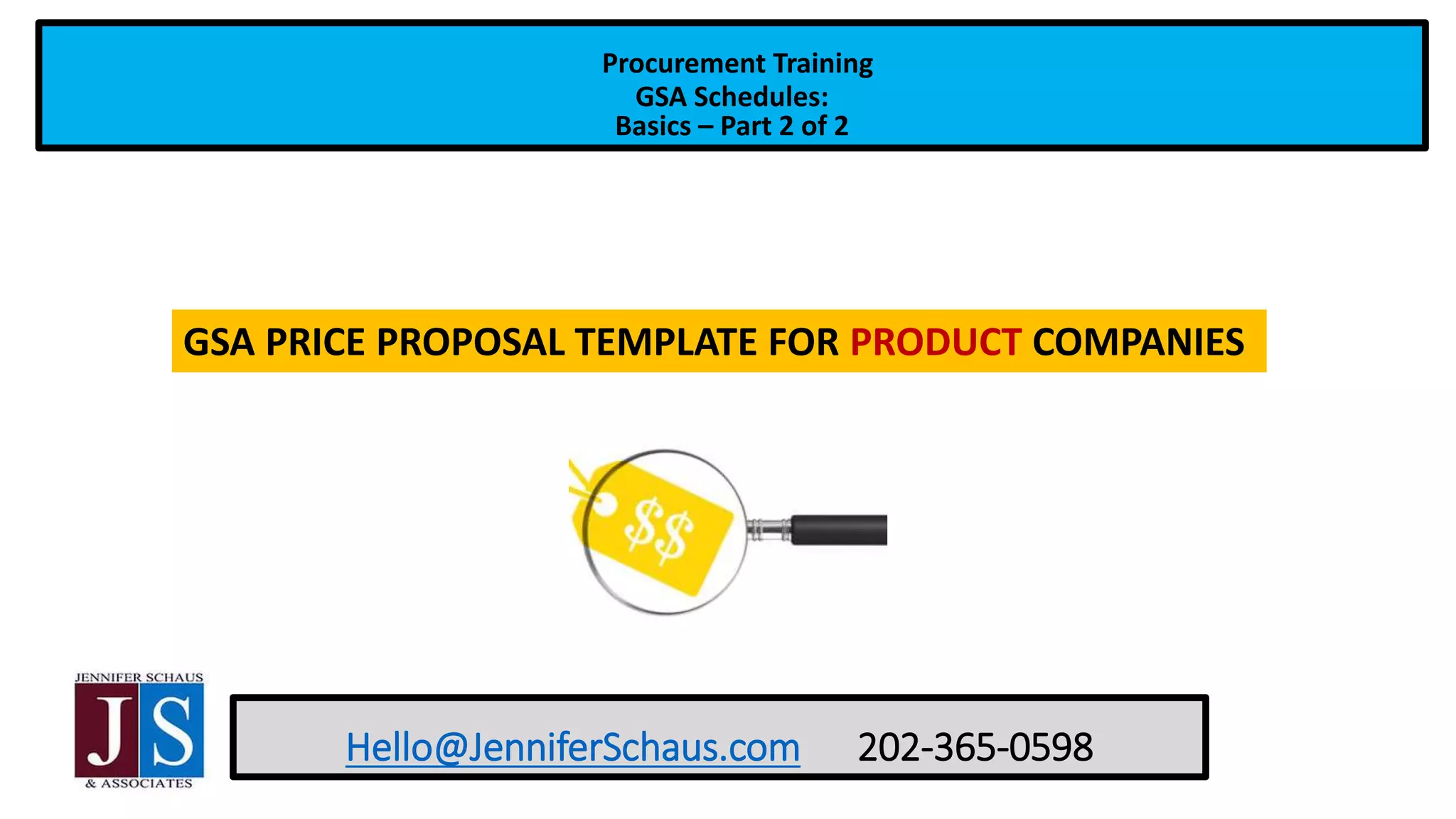 GSA Schedule Basics - Part 2 | PPTX