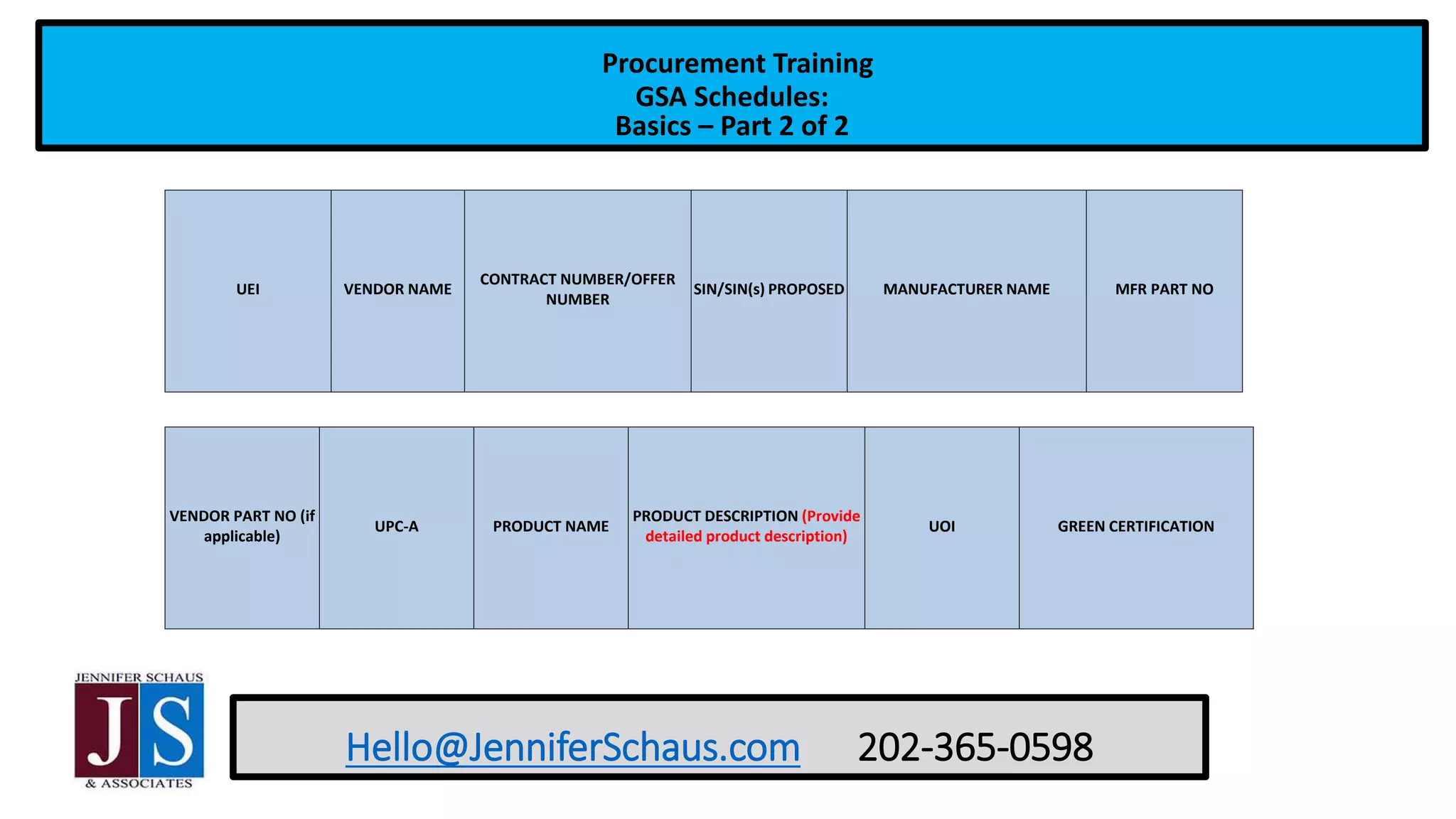 GSA Schedule Basics - Part 2 | PPTX