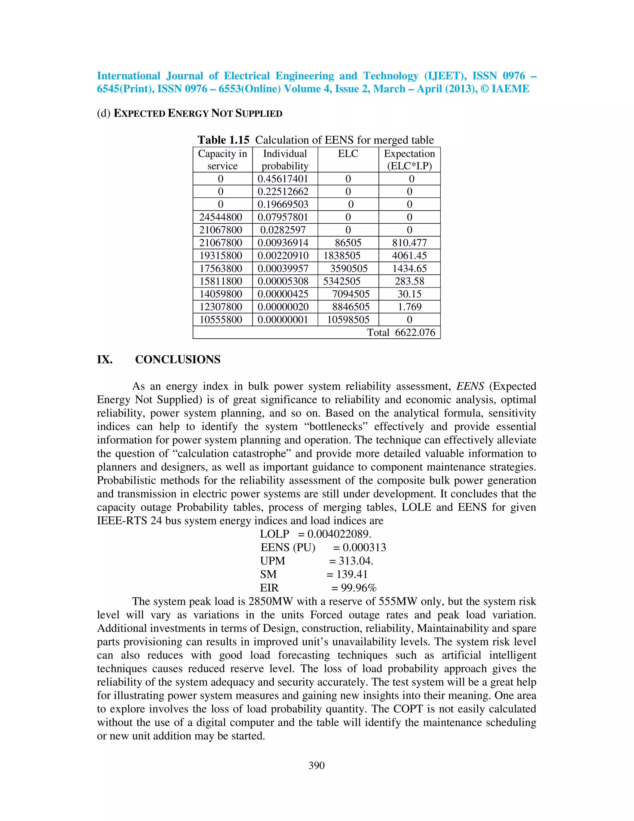 Vagueness concern in bulk power system reliability assessment methodology 2-3-4 | PDF