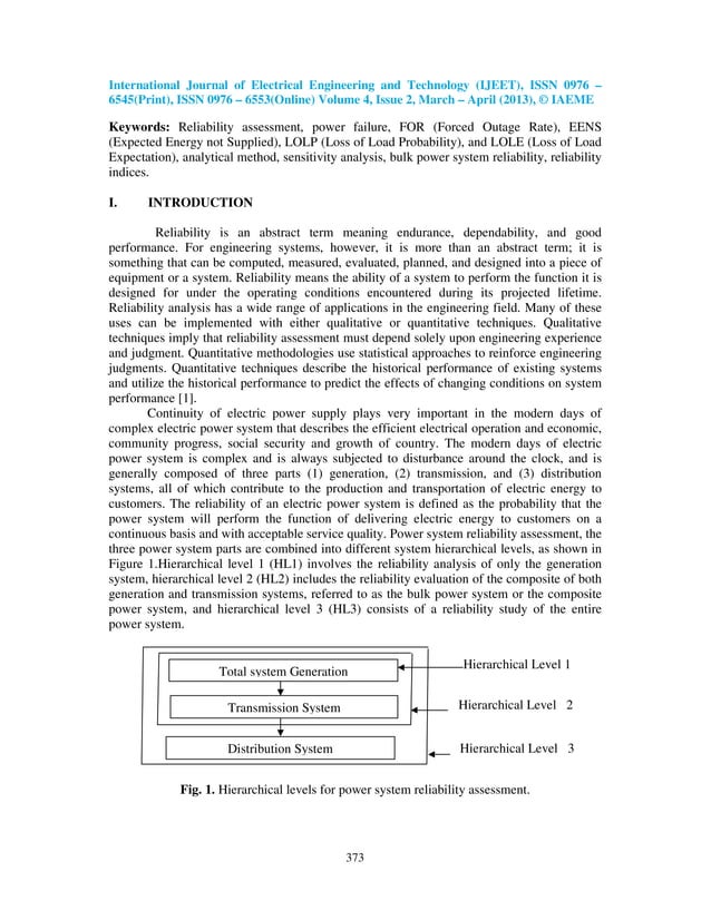 Vagueness concern in bulk power system reliability assessment methodology 2-3-4 | PDF
