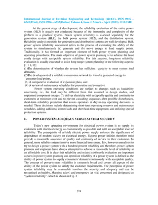 Vagueness concern in bulk power system reliability assessment methodology 2-3-4 | PDF