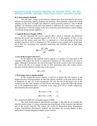 Vagueness concern in bulk power system reliability assessment methodology 2-3-4 | PDF