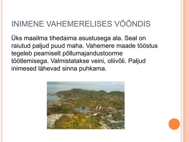 Vahemereline põõsastik ja mets | PPTX