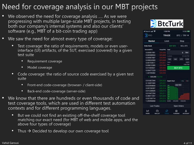 Coverage Measurement In Model Based Testing Of Web Applications Tool Support And An Industrial