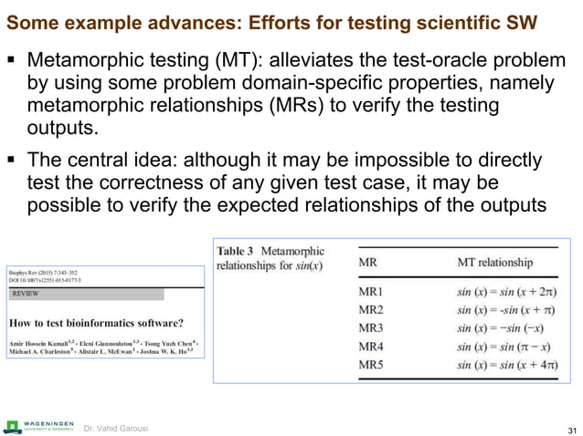 Software Engineering Of Scientific Software Pptx Computer Software