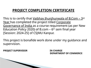 vaibhav.pptx corporate governance superb | PPT