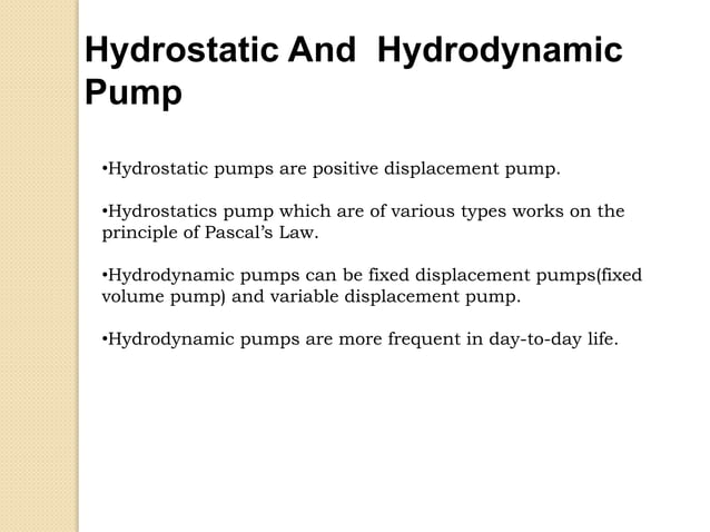 Hands on experience with fixed volume pump | PPT