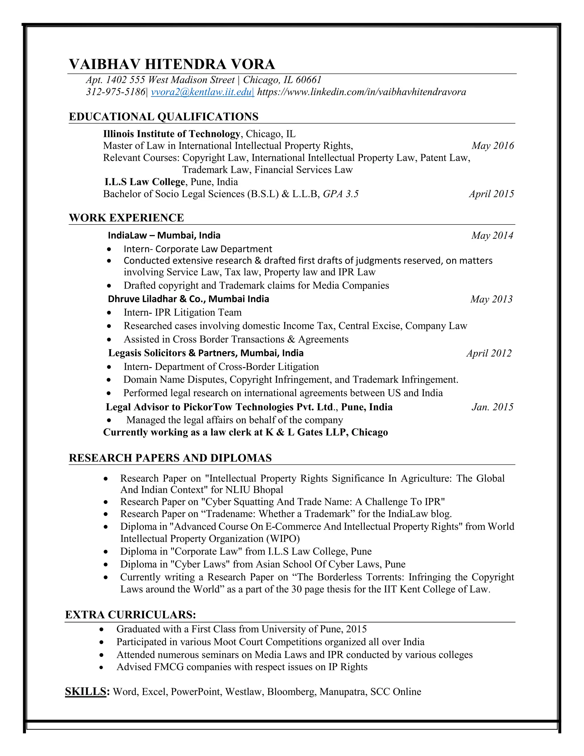 Vaibhav cv final_(2) | PDF