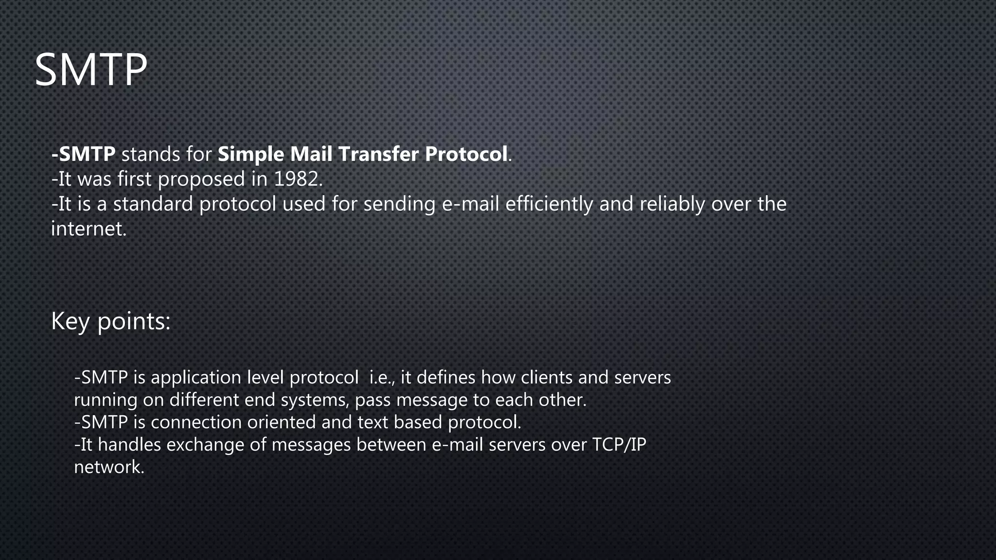 Electronic mail protocols and operations | PPTX