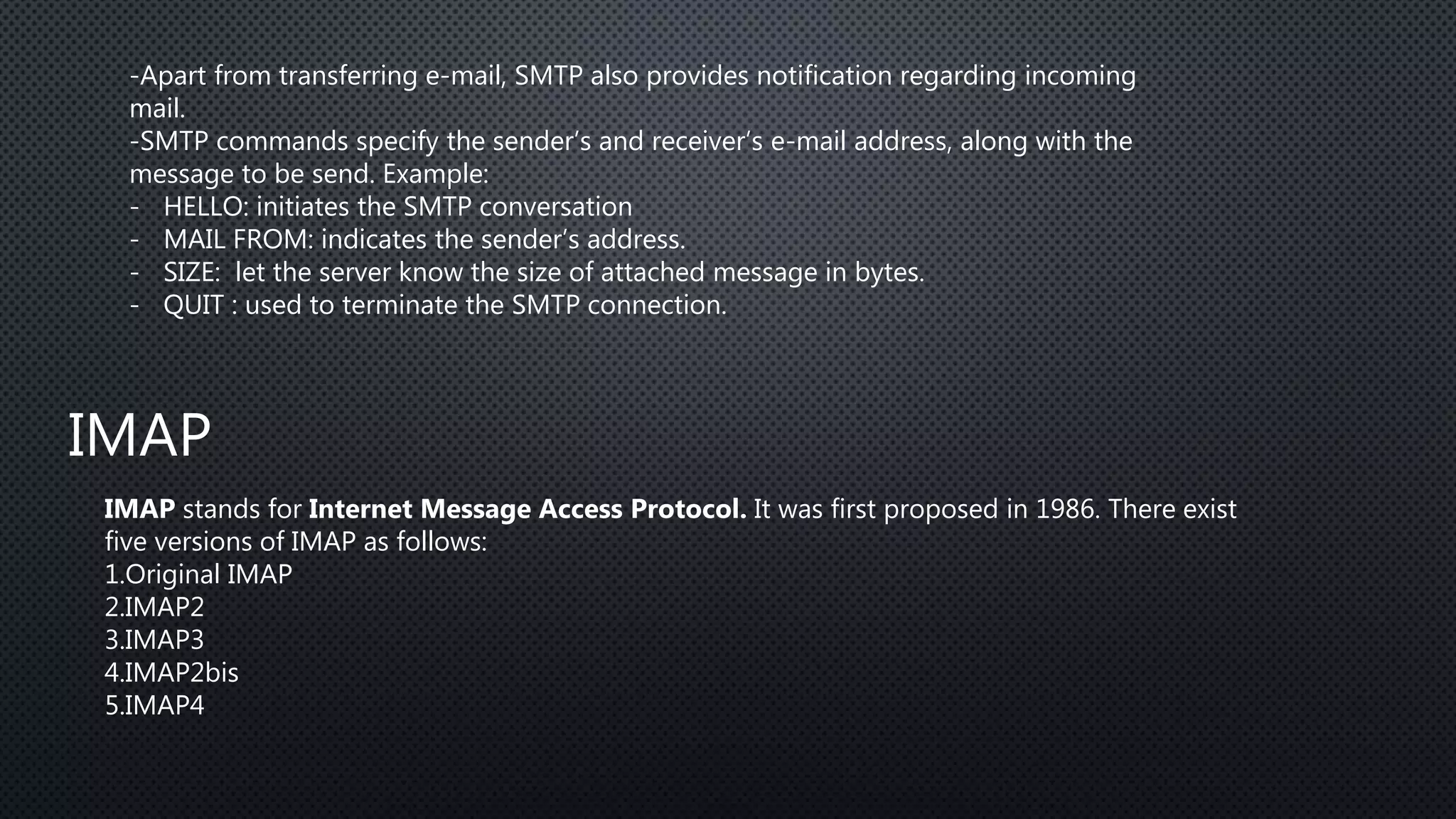 Electronic mail protocols and operations | PPTX
