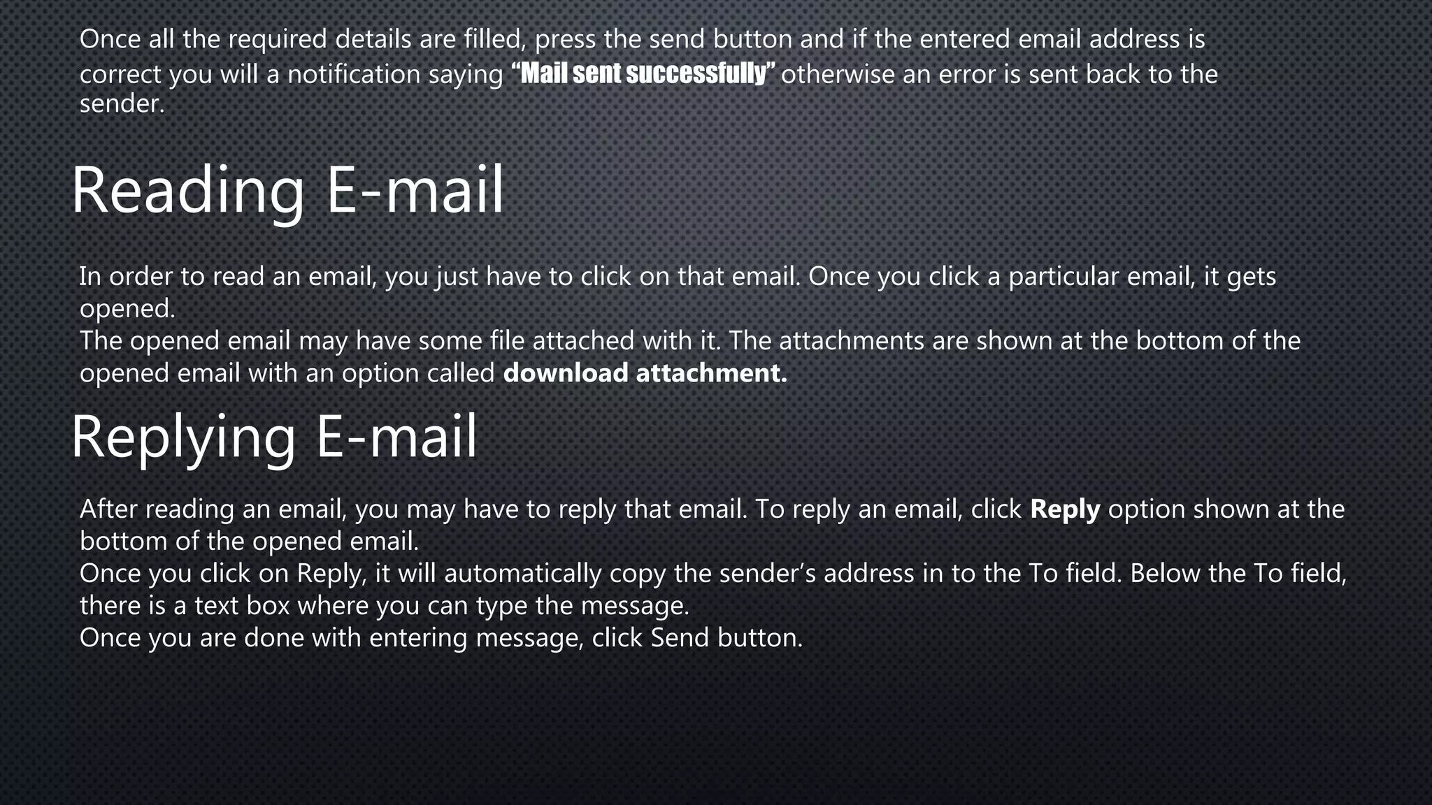 Electronic mail protocols and operations | PPTX