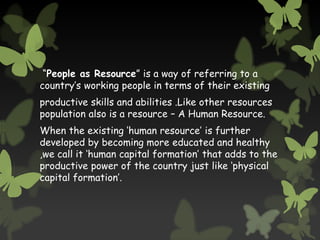 people as resources | PPTX | Economy | Business and Finance